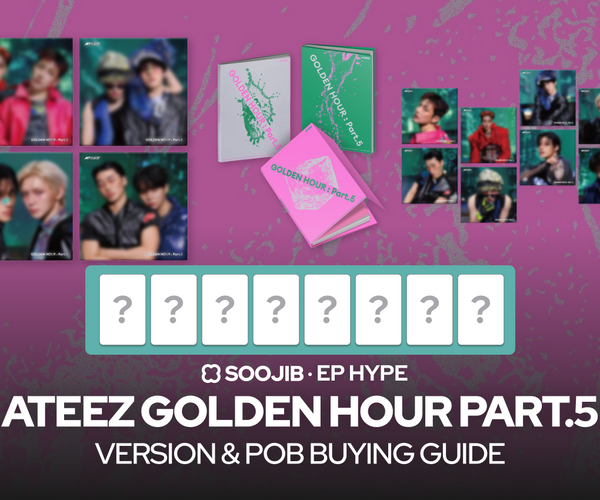 ATEEZ GOLDEN HOUR Part.5: Version & POB Buying Guide | SOOJIB | Kpop ...